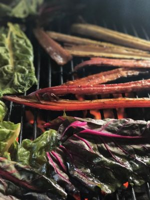 Charred Chard Salad with Sriracha Vinaigrette melissa cook ston