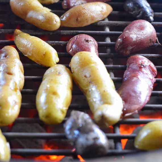 Grilled Fingerling Potato Salad with Bacon-Cilantro Vinaigrette ...