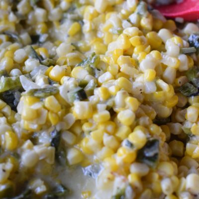 Poblano Creamed Corn - Melissa Cookston