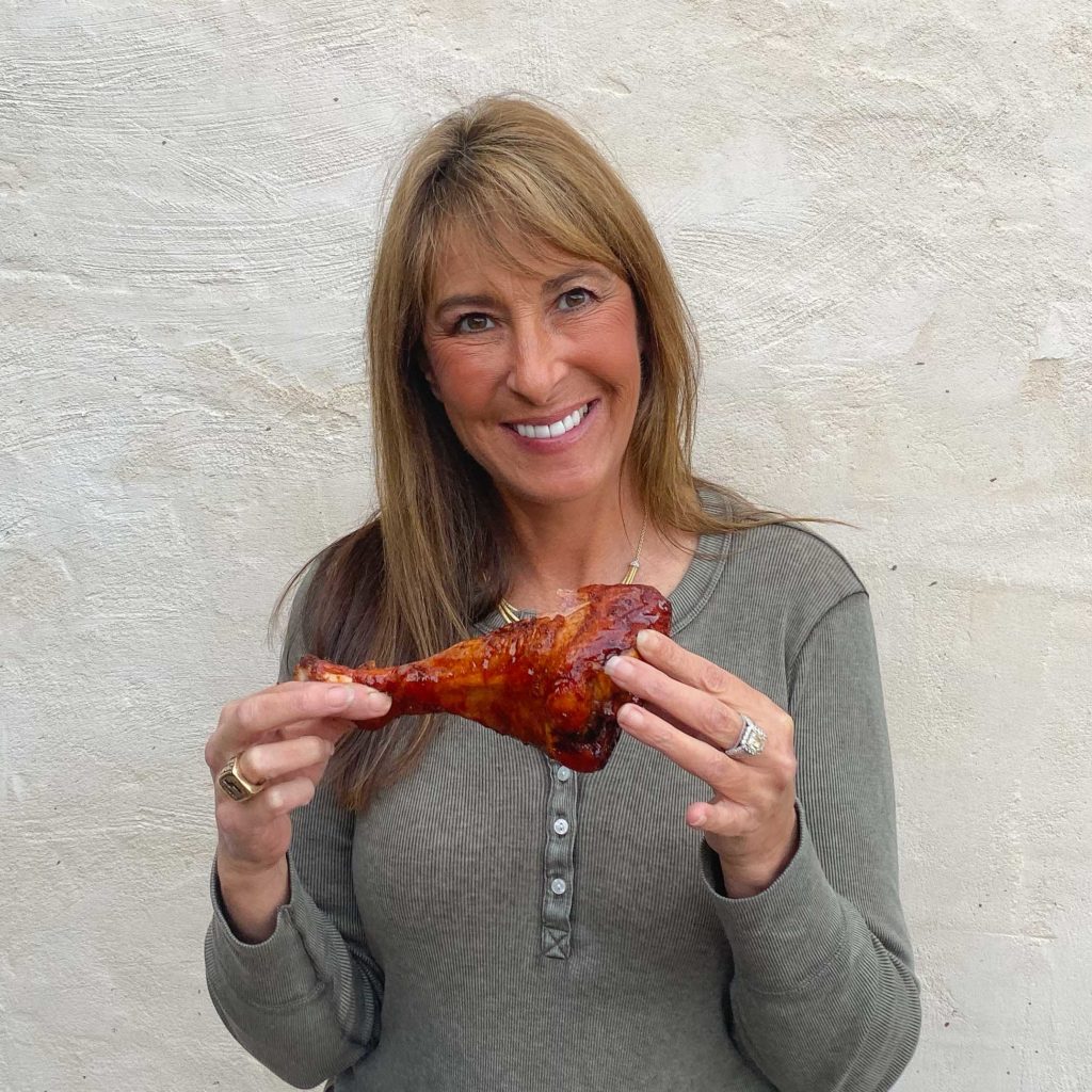 Smoked Turkey Legs with Garlic Sriracha glaze video - Melissa Cookston