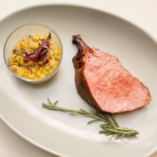 Pork Chop Lollipops with Prickly Pear BBQ Sauce - Melissa Cookston